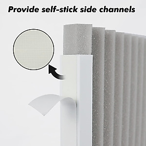 BJADE'S Window Air Conditioner Side Panels Kit,Window AC Foam Insulation Side Panels for Window AC Unit Indoor Air Conditioner Cover for Summer Winter Protection,18" x 9" x 7/8" Window Seal Panel