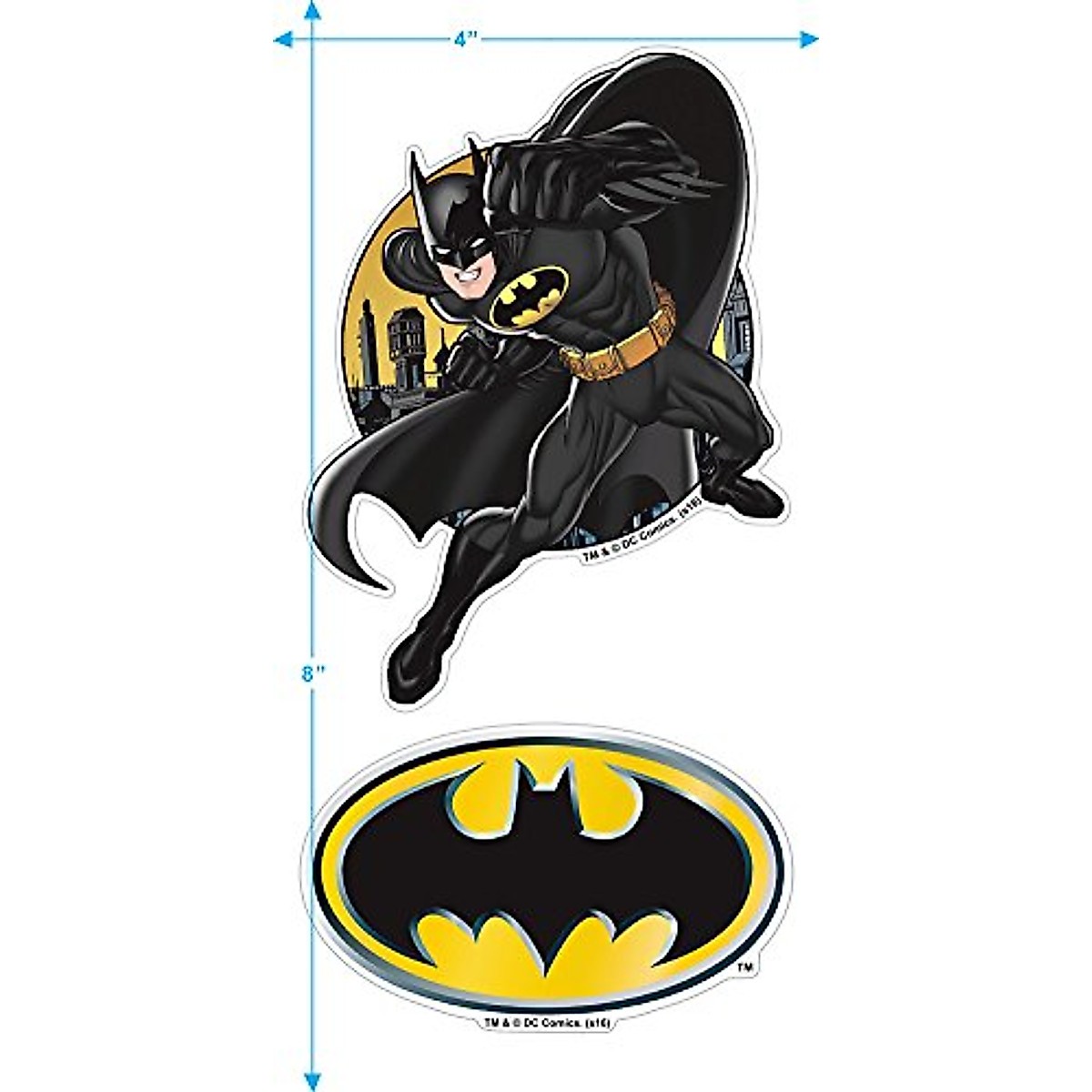 Juvenile Batman Classic Logo T Shirt & Stickers (2T) Black