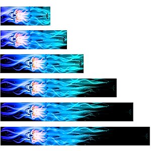 White Water Archery Laminated Black Flaming Eyes Skull Skeleton Smoke 1 Arrow Wraps 15 Pc Pack (5, 1)
