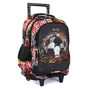 seastig Foldable Rolling Backpack 18 inch Double Handle Wheeled Backpack for Boys Girls Children Luggage Bag for Travel School Trip