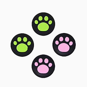 4 pcs Silicone Thumb Grips Cover Stick Joystick Thumbstick Caps for Nintendo Switch NS Nitendo Switch Lite NS JoyCon (2 Pink 2 Green)