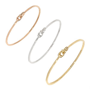 Coach Women's Signature C Logo Bangle Bracelet Set