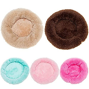 Houchu Mini Hamster House Guinea Pig Bed Soft Winter Guinea Pig Nest Cotton Warm Mat Small Animal Cage Sleeping Bed Pet Accessories(L,Pink)