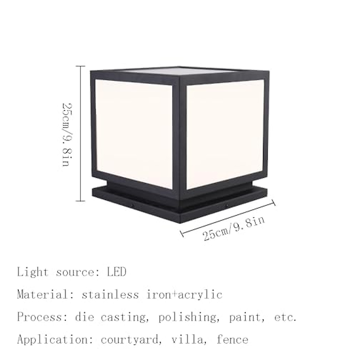 BEMITH Solar Flame Post Lamp Outdoor Three Modes Outdoor Stigma Lamps High Brightness Flickering Flame SMD LED Lighting Solar Powered Fence Column Light, Fit 4x4, 5x5 Or 6x6 Wooden Posts