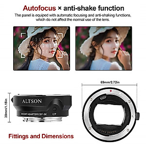 EF/EF-S Lens Mount Adapter Auto Focus Lens Speedbooster Converter Ring Compatible with Canon EF/EF-S Lens for Sony E Mount Mirrorless Cameras Series A9 A7R4 A7R3 A7R2 A7M3 A7M2 A7R A7S2 A7S A7 A7C