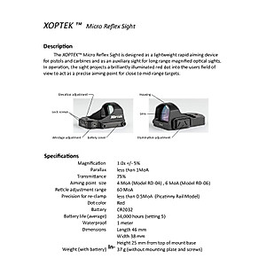 ELCAN SpecterDR 1x/4x Dual Role Optical Sight, 5.56 Ballistic Reticle with Anti-Reflection Device & Flip Covers (DFOV14-C1-X4)