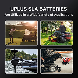 UPLUS 12V 18Ah Rechargeable Sealed Lead Acid Battery - DJW12-18AB SLA AGM Battery with T2 Terminals for Garage Doors, Security Systems, Burglar Alarms, Fire Alarms, Toys