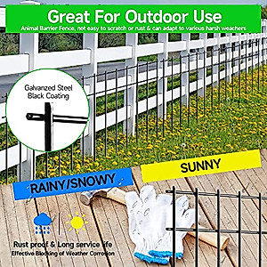 Garden Fence 15 Pack, Rustproof Wire Dog Fences for Yard, No Dig Fence Panel Animal Barrier 20x10-inch, Decorative Metal Fencing Rabbits Fences, Garden Fencing for Landscape Patio Outdoor Décor