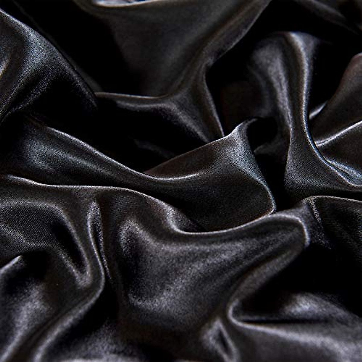 HOdo Home Satin Duvet Cover Twin Size, 3 Piece Silk Like Comforter Cover, Ultra Soft and Breathable Bedding Set with Zipper Closure & Corner Ties