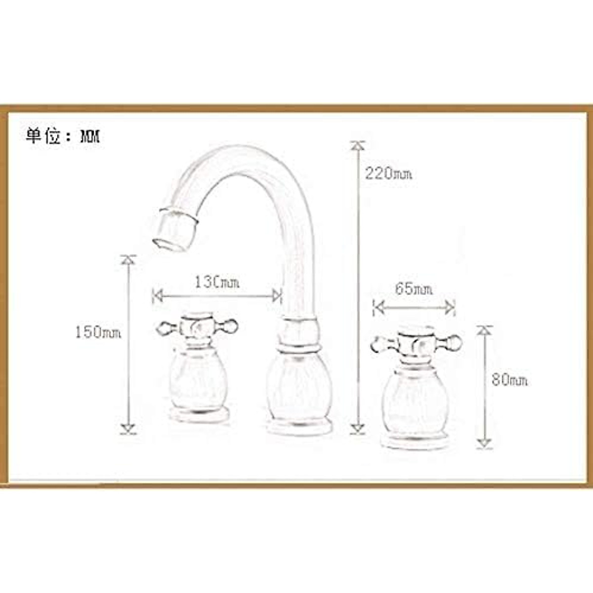 Kitchen Taps Faucet Widely Used Basin Faucet Double Handle Sink Mixer Tap Bathtub Sink Mixer Faucet Deck Mounted 3 Holes Hot Cold Faucet