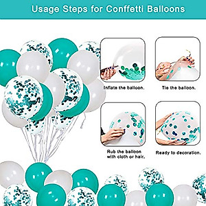 Birthday Decorations Women Teal Birthday Balloons for Girls Boys Men Happy Birthday Party Decor suit for 1th 10th 13th 16th 18th 20th 21st 25th 30th 35th 40th 50th 60th