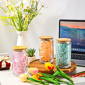 Nuanchu 12 Thank You Gifts Bulk Employee Appreciation Gifts Glass Cups with Bamboo Lids and Straws Awesome Sign Motivational Gifts for Students Teacher Coworker(May You Be Proud of The Work You Do)