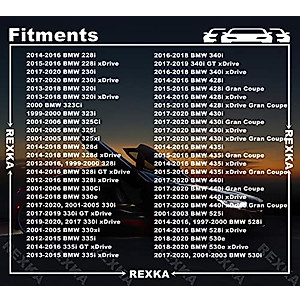 Rexka 40pcs Bumper Trim Wheelhouse Liner Push-Type Retainer Clip Rivet Compatible with BMW 51-11-8-174-185 51118174185