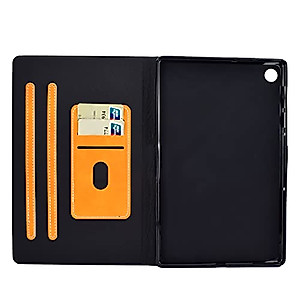 Tablet PC Case Leather Case Compatible with Samsung Galaxy Tab A8 10.5 inch 2021 (SM-X200/X205) Tablet Case, Folio Cover Multi-Angle Viewing w Card Slot Smart Cover Auto Sleep/Wake Protective Case Tab