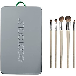 EcoTools Daily Defined Eye Brush Kit, Makeup Brushes For Liquid, Powder, & Cream Eyeshadow & Eyeliner Application, Eco-Friendly Eye Brushes, Synthetic Hair, Cruelty Free, 5 Piece Set