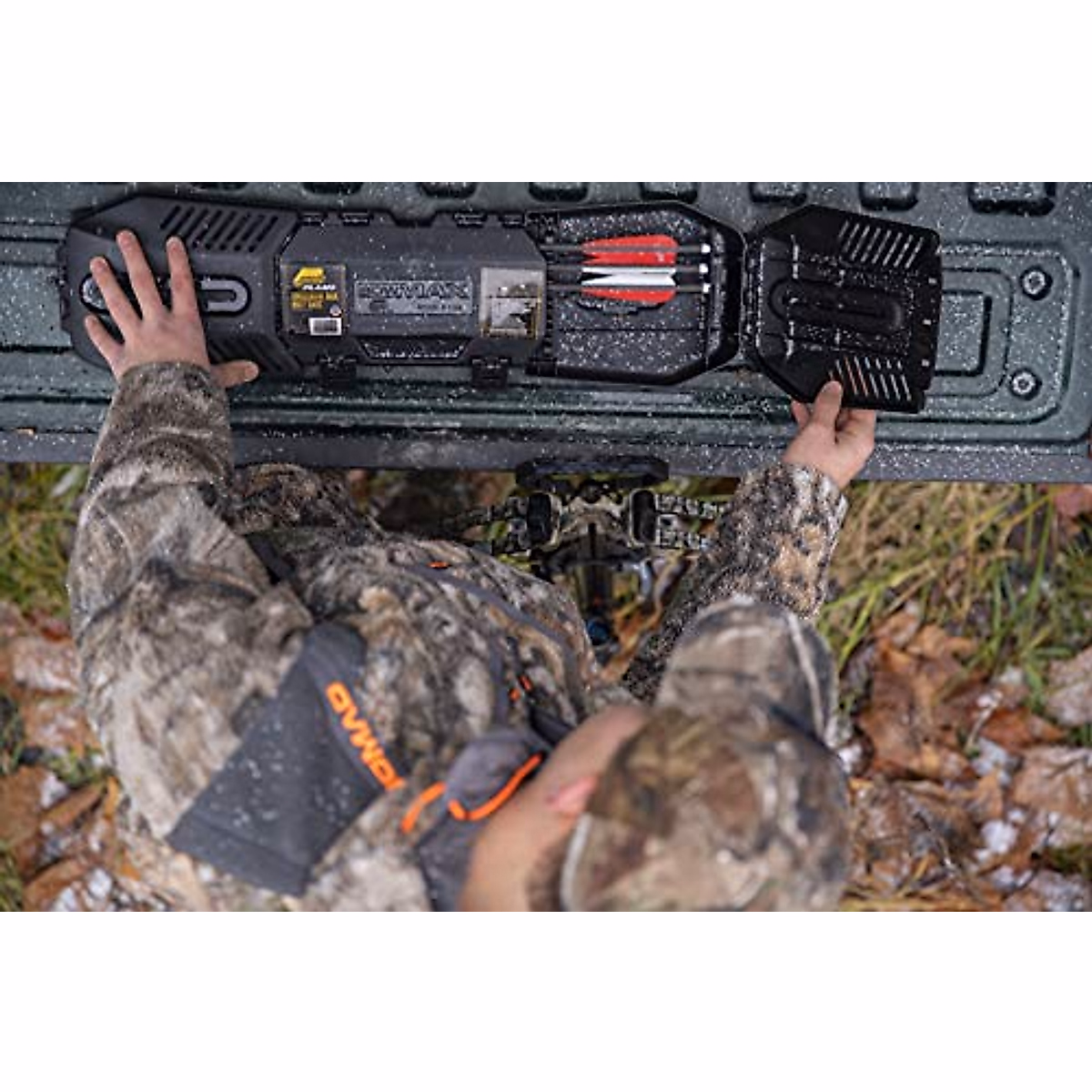 Plano Bow Max Arrow Case, Black, Archery Storage, Holds 6 Arrows Up To 32.75 in. Long, Internal Storage for Arrowheads, Fletchings and More, Resists Crushing and Scratches