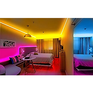 dalattin Led Lights 100ft WiFi Led Light Strip for Bedroom Work with Alexa Google Assistant Smart APP Control RGB Color Changing Music Sync (2 Rolls of 50ft)…