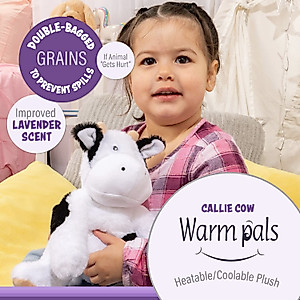 Warm Pals - Callie Cow - 1.5lbs - Cozy Microwavable Lavender Scented Plush Toys - Heated Stuffed Animal - Heatable Coolable Bedtime Comfort Plushie