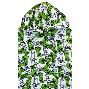 Minecraft Boys 2 Piece Fleece Pants Sets, Pullover Hoodie and Jogger Set for Boys (White, Size 4)