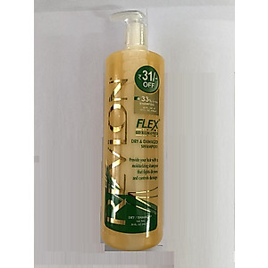 Revlon Flex Shampoo Dry Damaged Body Building Protein Shampoo Gentle Cleansing 20 Oz / 592 ml