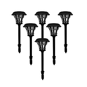 YLHDRILY 6 Pack Solar Path Lights High Lumen Super Bright SMD LED Solar Outdoor Stainless Steel & Glass Waterproof Landscape Lights for Pathway,Garden,Yard, Patio, Walkway,Driveway,