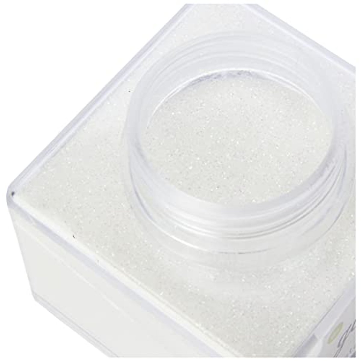 Sulyn Extra Fine Crystal Diamond Glitter Stacker Jar, 2 Ounces, Non-Toxic, Stackable and Reusable Jar, Multiple Slot Openings for Easy Dispensing and Mess Reduction, SUL50860,1 Pack , White