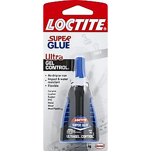 Loctite Super Glue Ultra Gel Control, Clear Superglue for Plastic, Wood, Metal, Crafts, & Repair, Cyanoacrylate Adhesive Instant Glue, Quick Dry - 0.14 fl oz Bottle, Pack of 1