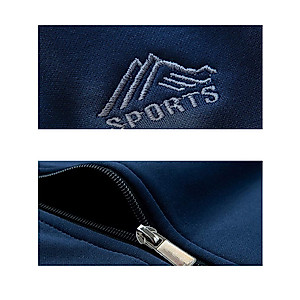 PASOK Men's Casual Tracksuit Long Sleeve Full Zip Running Jogging Sweatsuit Athletic Sports Set Dark Gray M