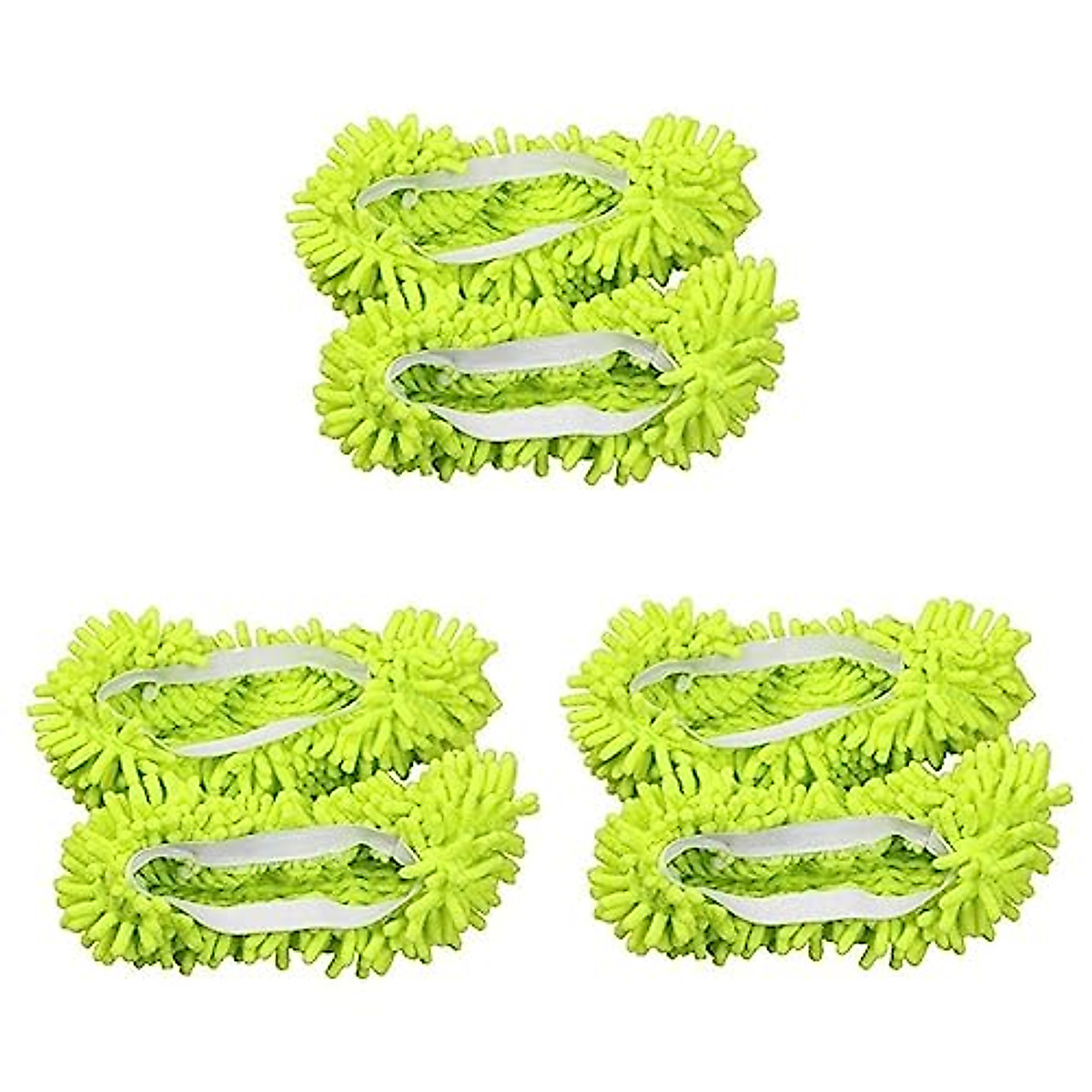 DECHOUS 3 Pairs Floor Mops Floor Cleaning Slippers Cleaning Mops Floor Dust Dirt Hair Cleaner Cleaning House Slipper House Dusting Slippers Lay Shoe Cover Dust Mop Slipper Mop Cap The Lazy