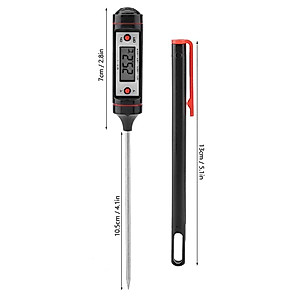 Probe Digital Thermometer,Instant Read Cooking Thermometer,Food Electronic Temperature Gauge Tester,Fahrenheit And Celsius Degree Display Switch,High Accuracy,for BBQ Food liquid Meat Temperature Test