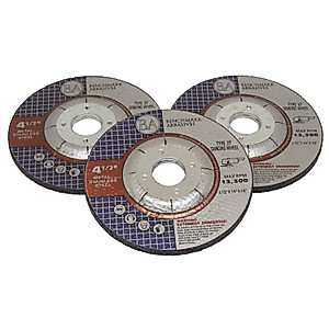 Benchmark Abrasives Grinder Cut Off Wheels 4 1/2 Inch Aluminum Oxide Depressed Center Thin Type 27 for Metals, .045" Thick 7/8" Arbor, Angle Grinder Cutting Disc, Grinding Cutting Wheel - 15 Pack