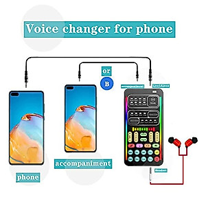 Voice Changer for PS4 PS5 Xboxone Switch Phone, 8 Sound Effects, Live Broadcast Card Gift Adults Kids, Handheld Mini Microphone Voice Changer Disguiser Modulator