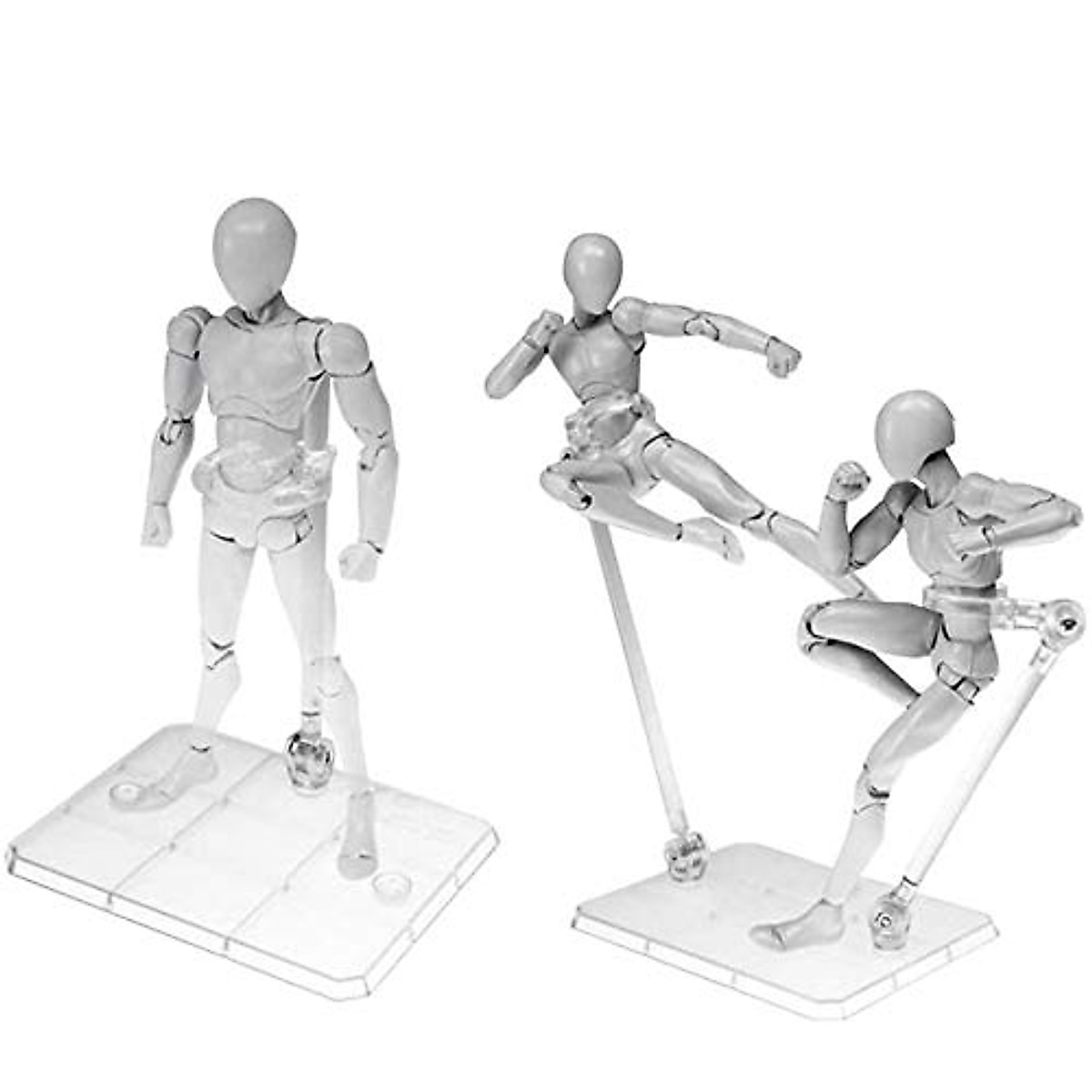 EFAILY Action Figure Stand,5pcs Assembly Action Figure Display Holder Base for Gundam,Doll Model Support Stand Compatible with HG RG SD SHF Gundam 1/144 Toy with Screwdriver