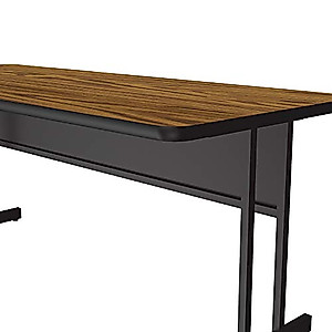 Correll 30"x60" Econoline Training & Computer Table, Medium Oak Melamine Top, Desk Height Office Work Station, All Steel Frame (WS3060M-06)