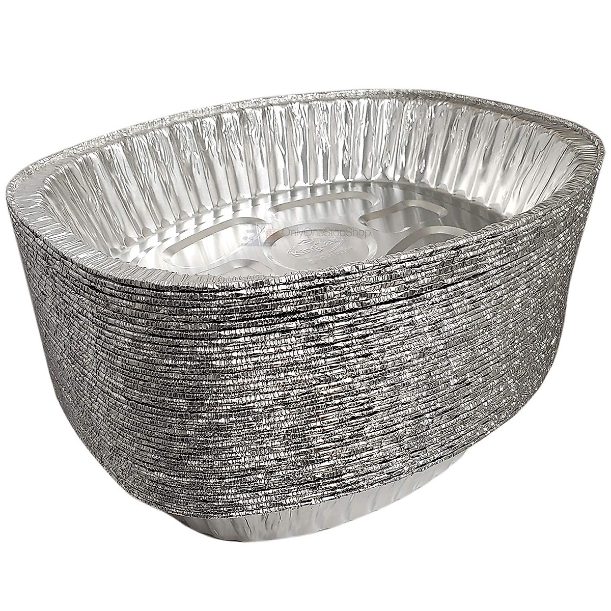 Disposable Oval Roasting Pan - Durable Turkey Roaster Pans Extra Large, Heavy-Duty Aluminum Foil, Deep, Oval Shape for Chicken, Meat, Brisket, Roasting, Baking, Recyclable (20)