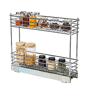 Household Essentials Glidez Narrow Sliding Organizer, 5", Chrome