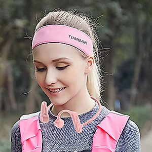 PUOX Bone Conduction Headphones, Bluetooth 5.0 Open Back Headphones, Sports Sweatproof Headphones, Built-in Microphone Wireless Headphones for Running, Cycling, Rock Climbing