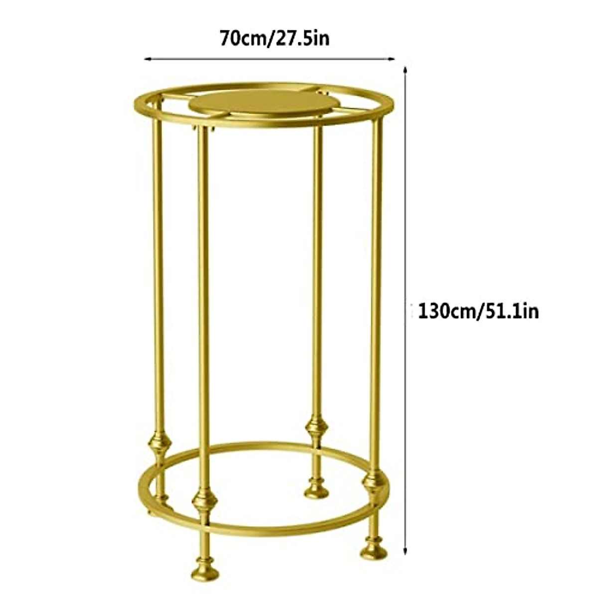 Round Freestanding Rack,Gold Clothing Rack Retail Display Heavy Duty Clothes Garment Rack,Multi-Purpose Hanging Rod