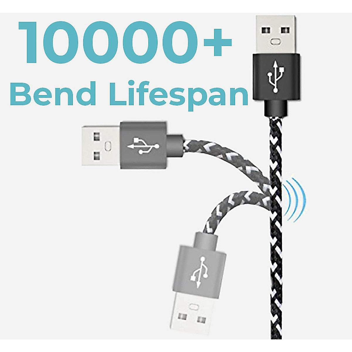 AGOZ PS4 Micro USB Charger Cable, Braided Heavy Duty Micro USB Fast Charger Cable Charging Cord for Sony PlayStation 4 Slim PS4 Dualshock 4 Controller and Xbox One Controller (4ft)