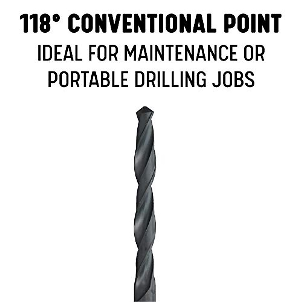 Drill America S High Speed Steel Black Oxide Drill Bit (Pack of 6), DWDN Series