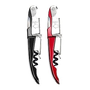 Houdini Zippity 2-Step Corkscrew, Built in Foil Cutter, Multicolor