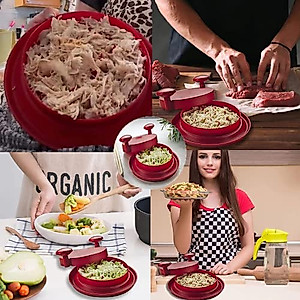 YAOTIANSF Chicken Shredder Quick Separation Ergonomic, Alternative to Bear Claw Meat Claws, for Pulled Pork Beef Barbecue Food, Environmental Protection Shred Machine Claws Tool Red 7.8inRed