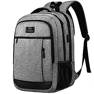 QINOL Travel Laptop Backpack, Business Anti Theft Durable Laptop Backpack with USB Charging Port, Water Resistant College Bag Computer Bag Gifts for Men Women Fits 15.6 Inch Notebook