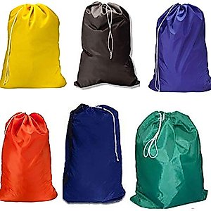 Heavy Duty Large Laundry Bag, Sturdy Fabric May Vary with Drawstring Closure. Ideal Machine Washable Laundry Bags for College, Dorm and Apartment dwellers Assorted color and design 1pc