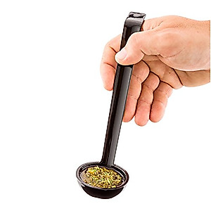 1 Ounce Serving Ladle, 1 Hook Handle Portion Ladle - Dishwasher-Safe, Reusable, Black Plastic Gravy Ladle, For Stirring, Pouring, And Serving - Restaurantware