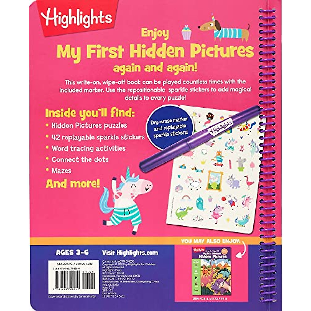 Write-On Wipe-Off My First Unicorn Hidden Pictures (Write-On Wipe-Off My First Activity Books)