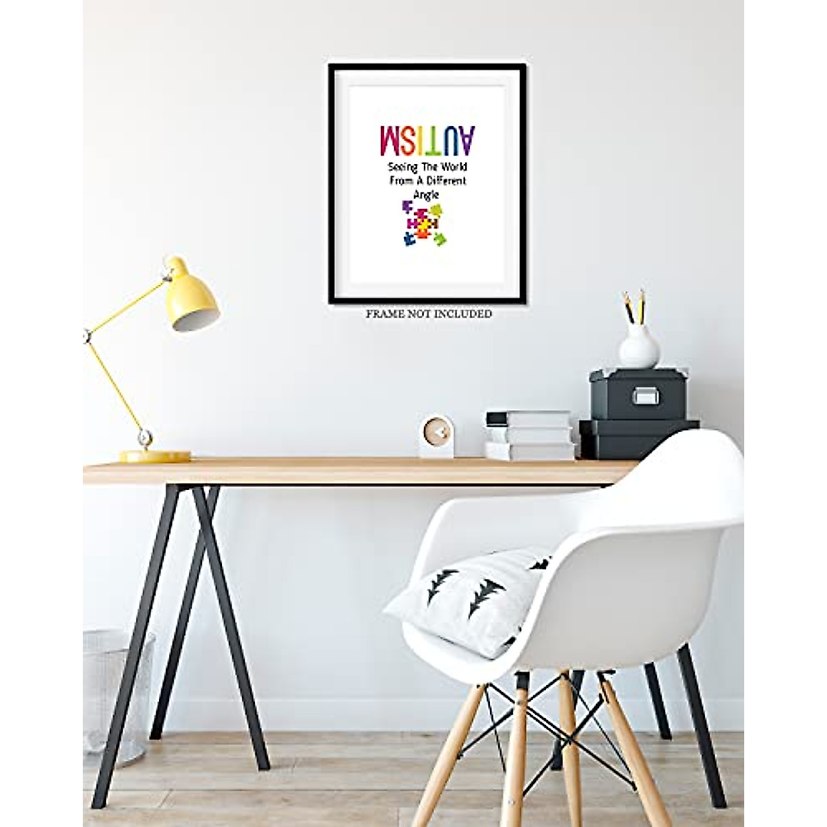 The World From A Different Angle | Autism Awareness Decor | Autism Classroom | Boho Rainbow Decor Classroom | Autism Sign | Autism Art Wall Decor Classroom | Autistic decorations - 8x10 unframed print