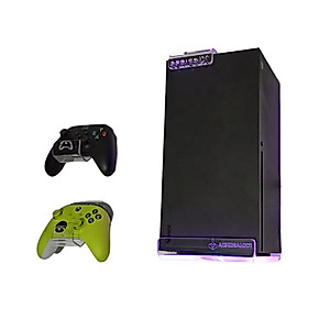 Wall Mount for Xbox SERIES S with Multicolor LED Lighting KIT + 2 Control Mount