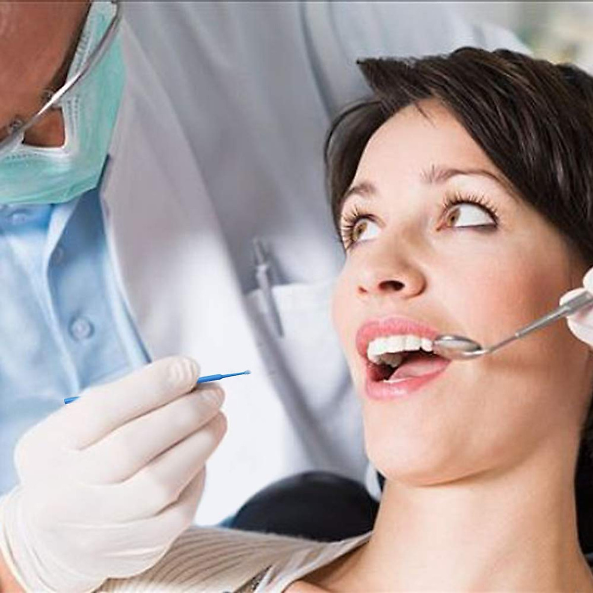 500 PCS Disposable Micro Applicator Brush Bendable Makeup Brush Mascara Brush for Eyelash Extensions, 5 Colors (Head Diameter: 2.5/2.0/1.5 mm)