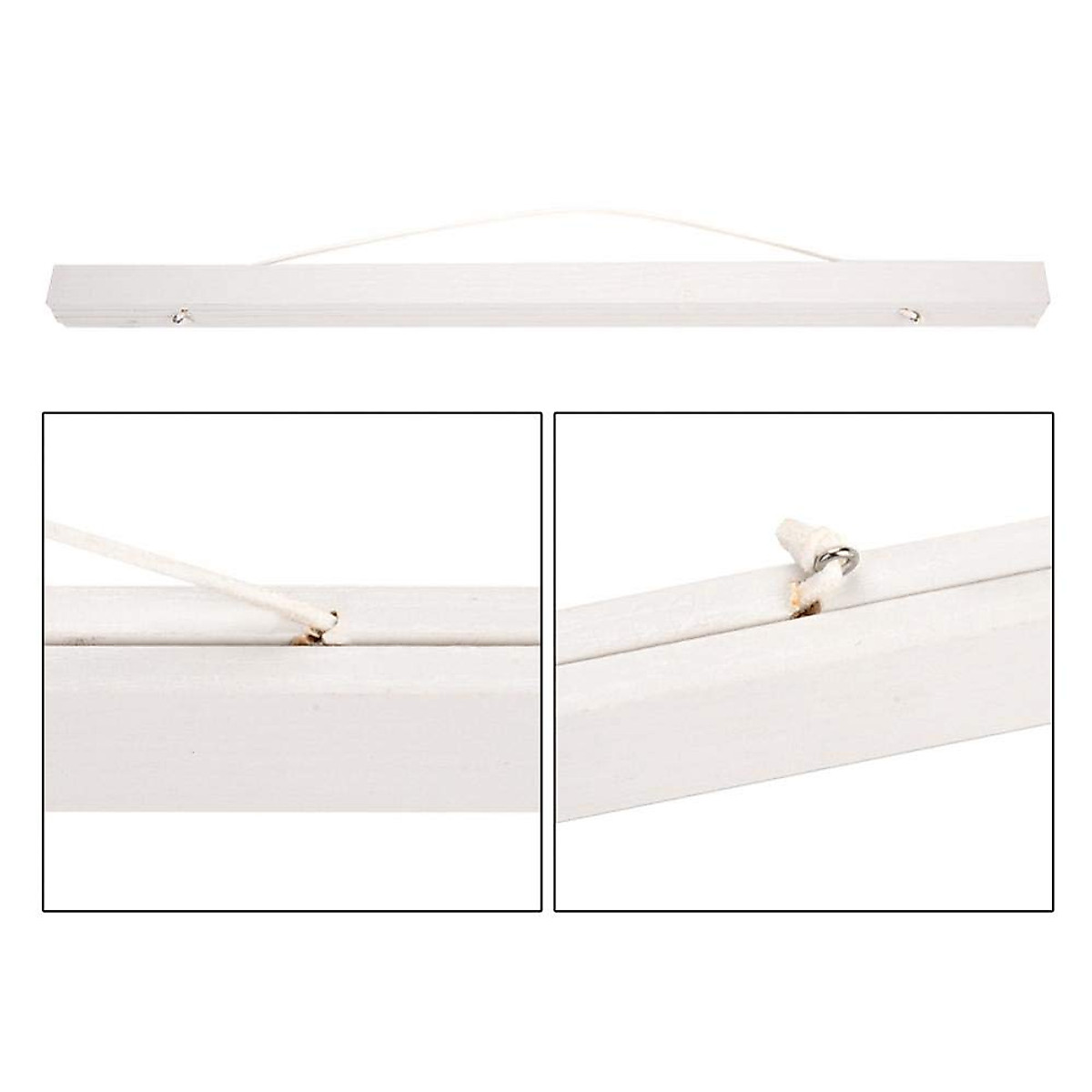 Magnetic Poster Hanger Frame, fosa 21cm/30cm/40cm/50cm/60cm/70cm/80cm Light Wood Wooden Magnet Artwork Print Dowel Poster Photo Picture Hangers Frames DIY Poster Scroll Prints